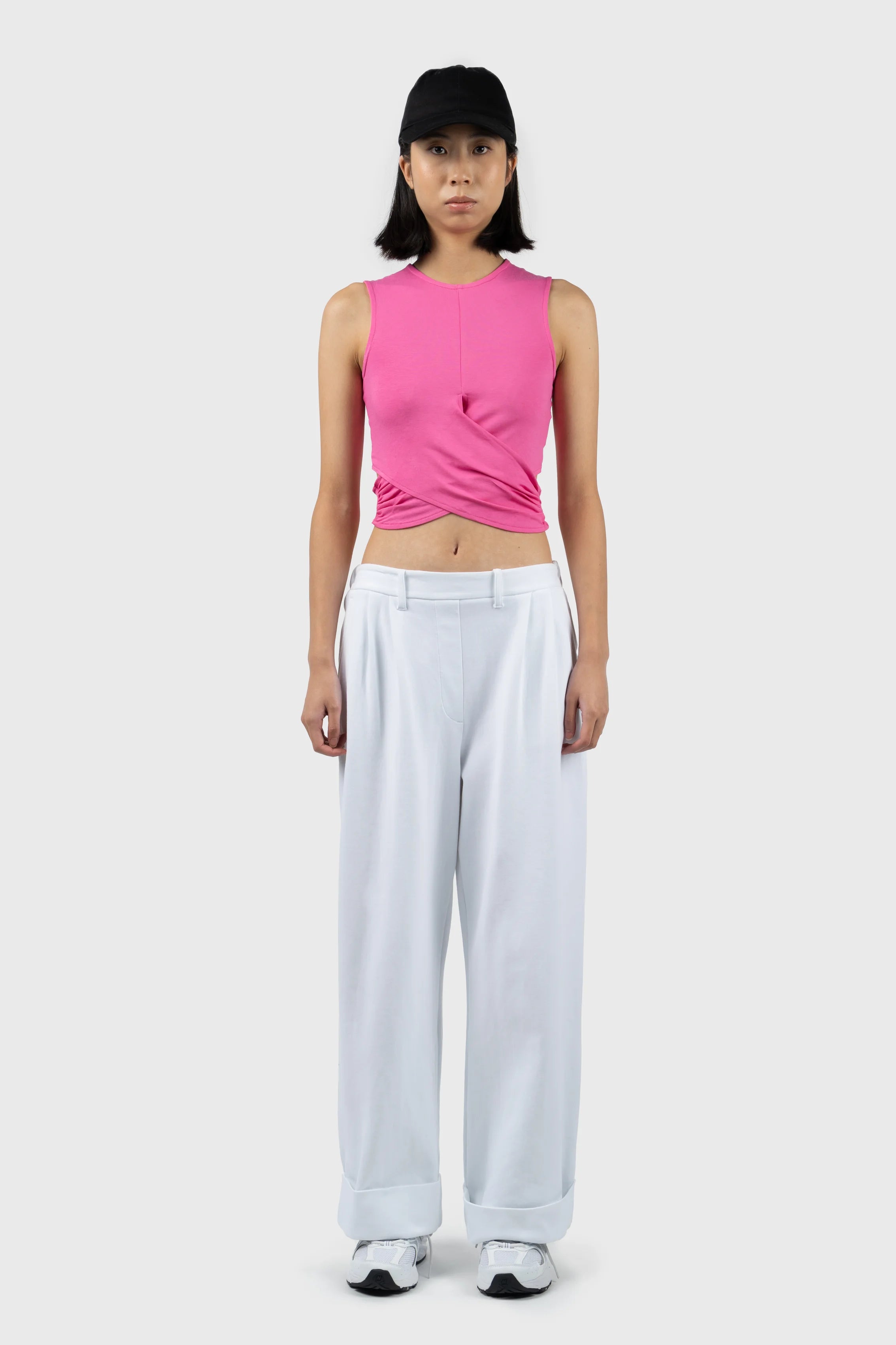 Pink Cross Over Vest | Jersey | nu-in