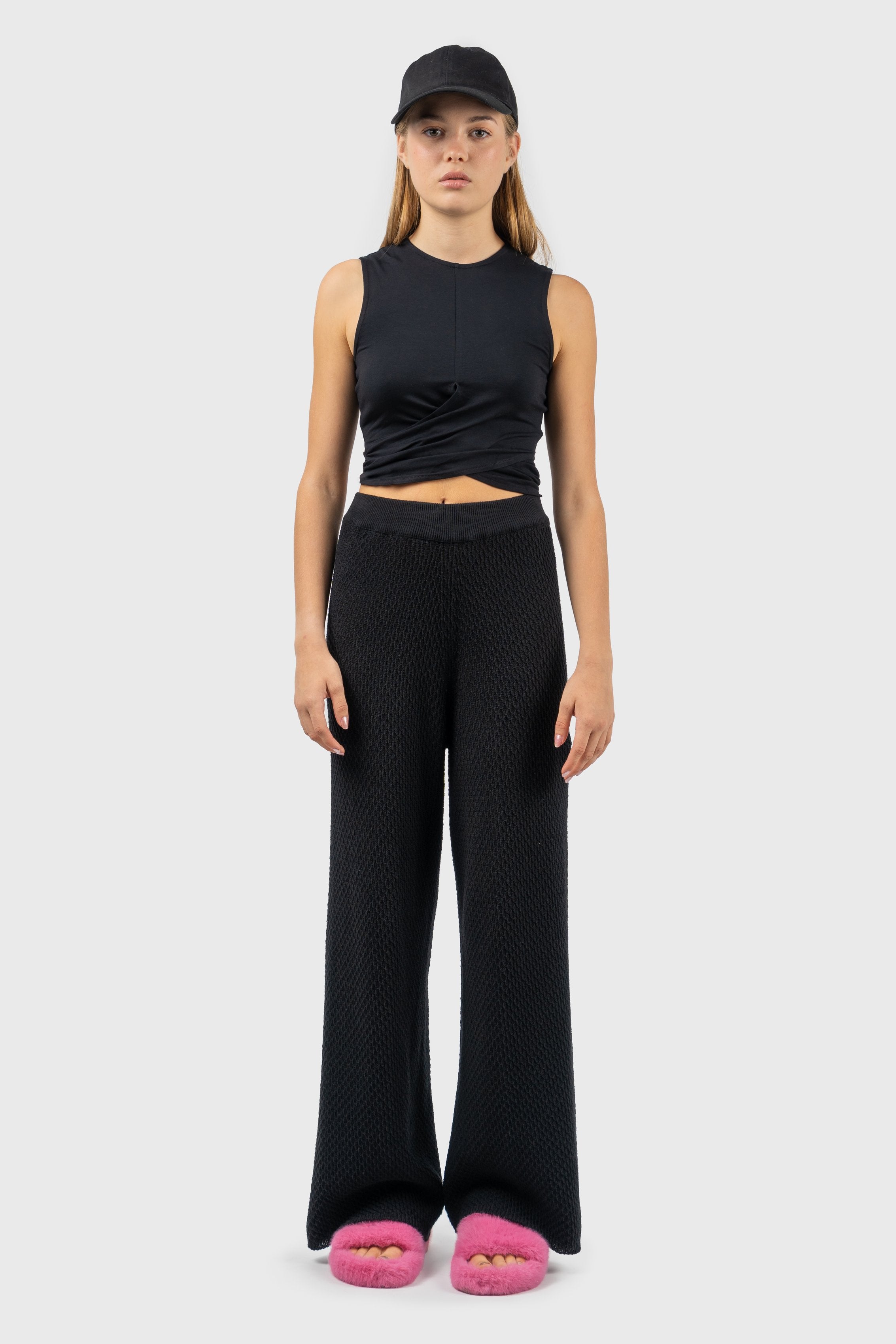 Black Cross Over Vest | Jersey | nu-in